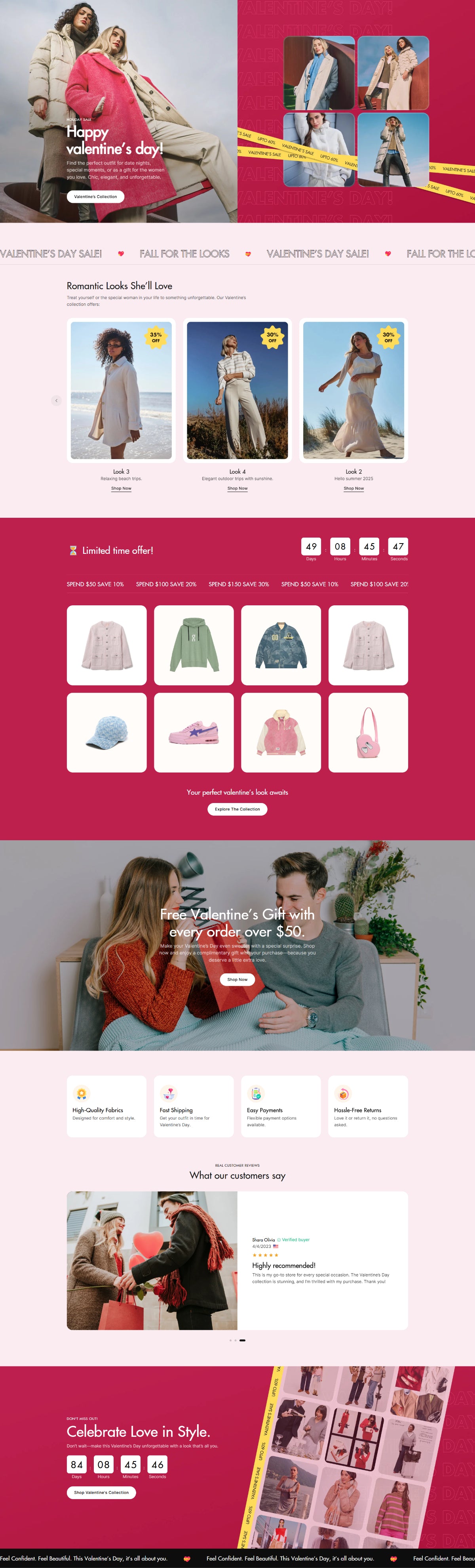 Valentine - Clothing - Landing page – Smind